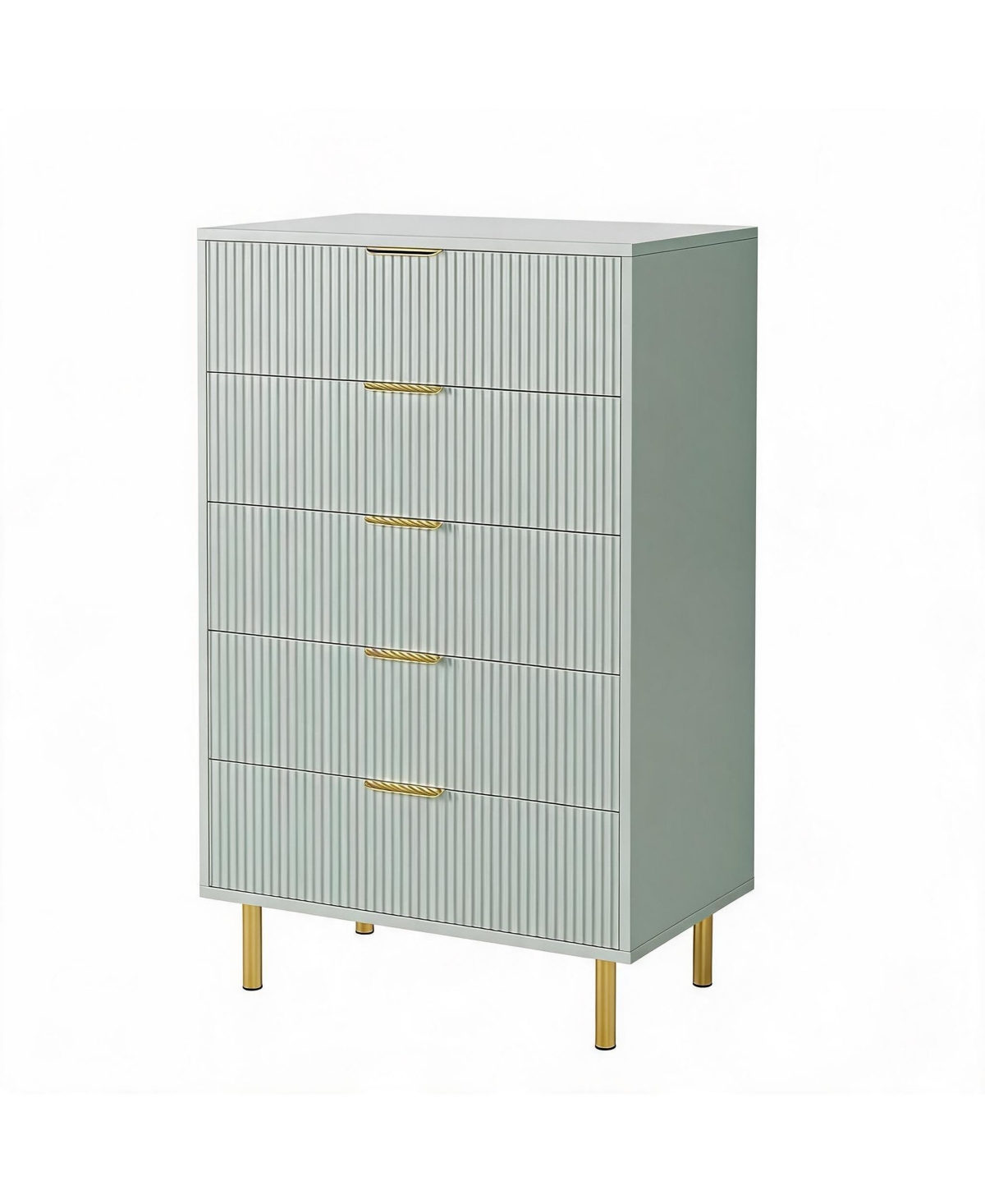 Click here for Modern 5-Drawer Dresser with Gold Handles - Elegan... prices