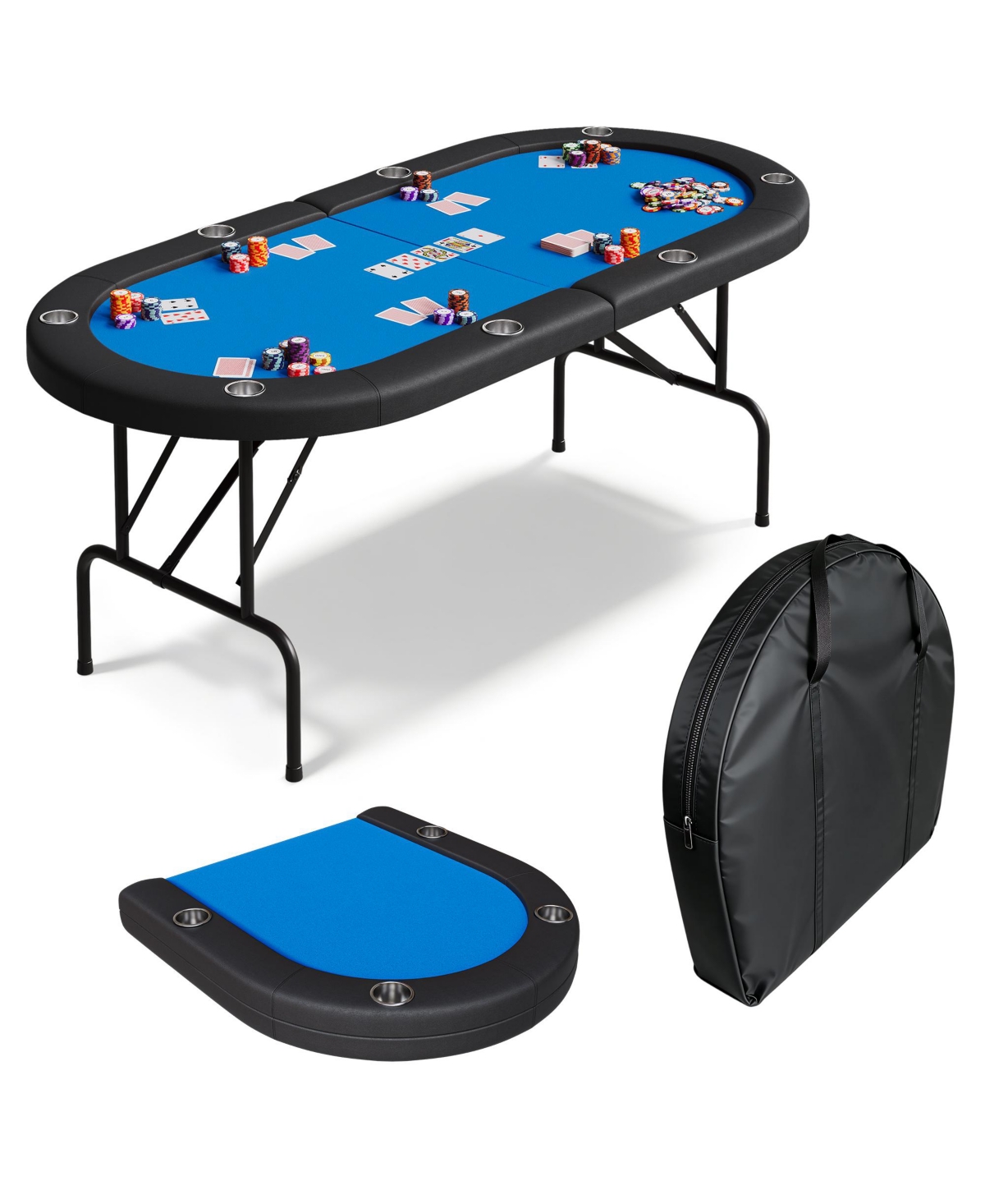 Click here for Foldable Poker Table  71 Inch 8-Player Foldable Po... prices