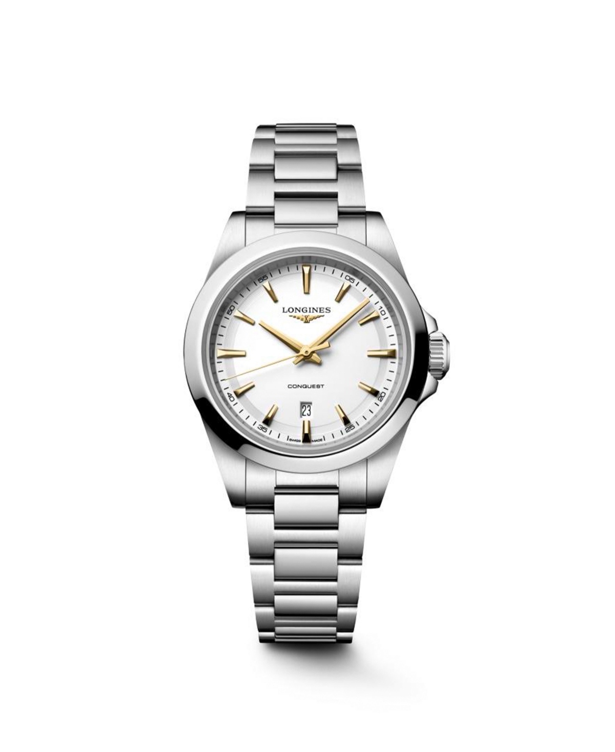 Click here for Longines Womens Conquest Silver Stainless Steel St... prices