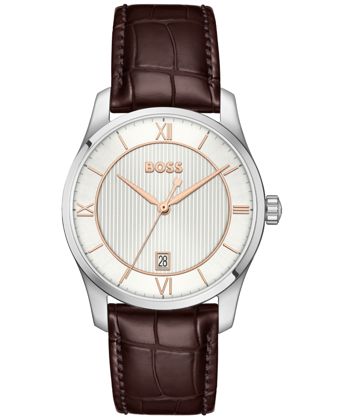 Click here for Hugo Boss Mens Principle Quartz Brown Calfskin Lea... prices