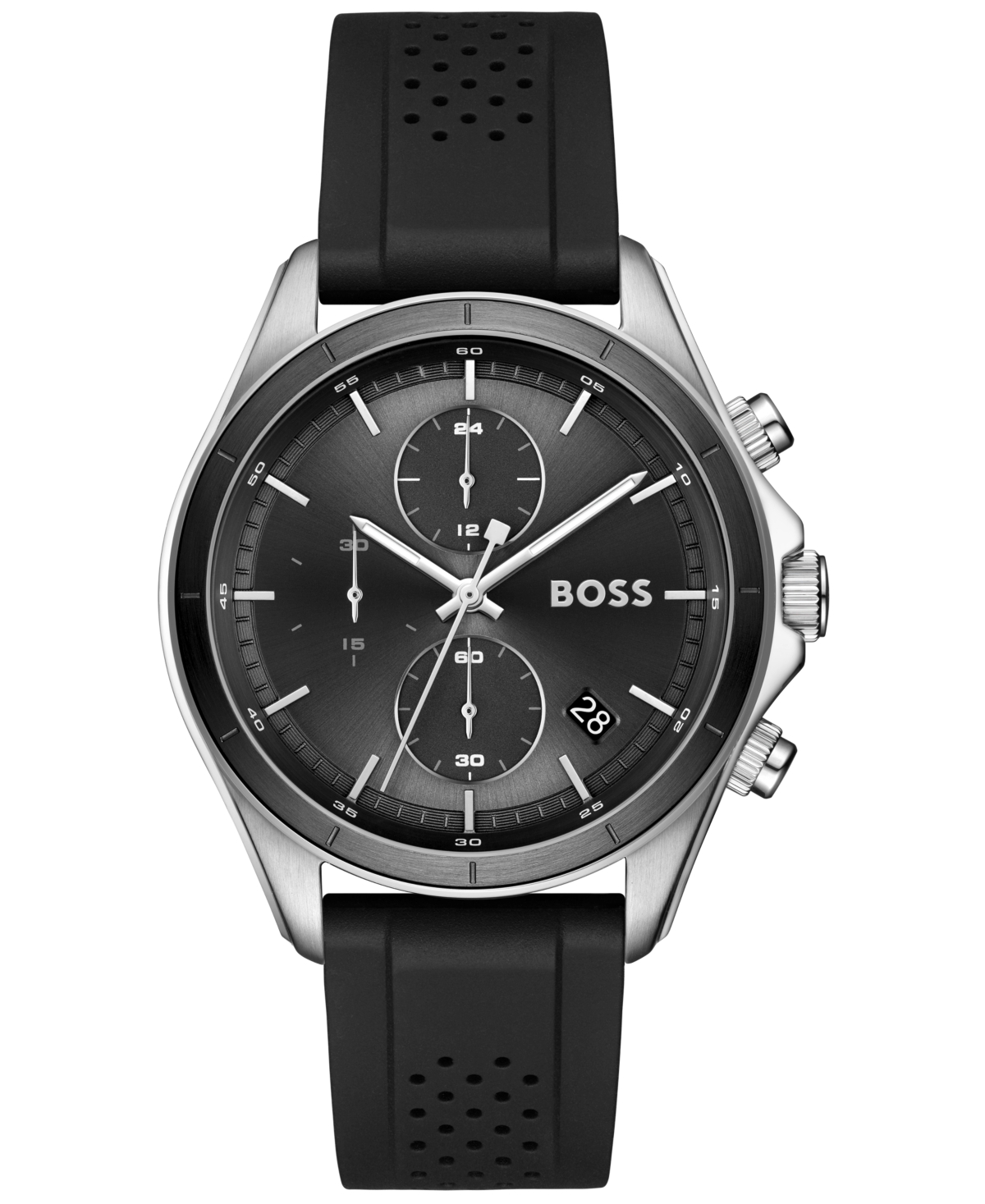 Click here for Hugo Boss Mens Bossletic Quartz Chrono Black & Gre... prices
