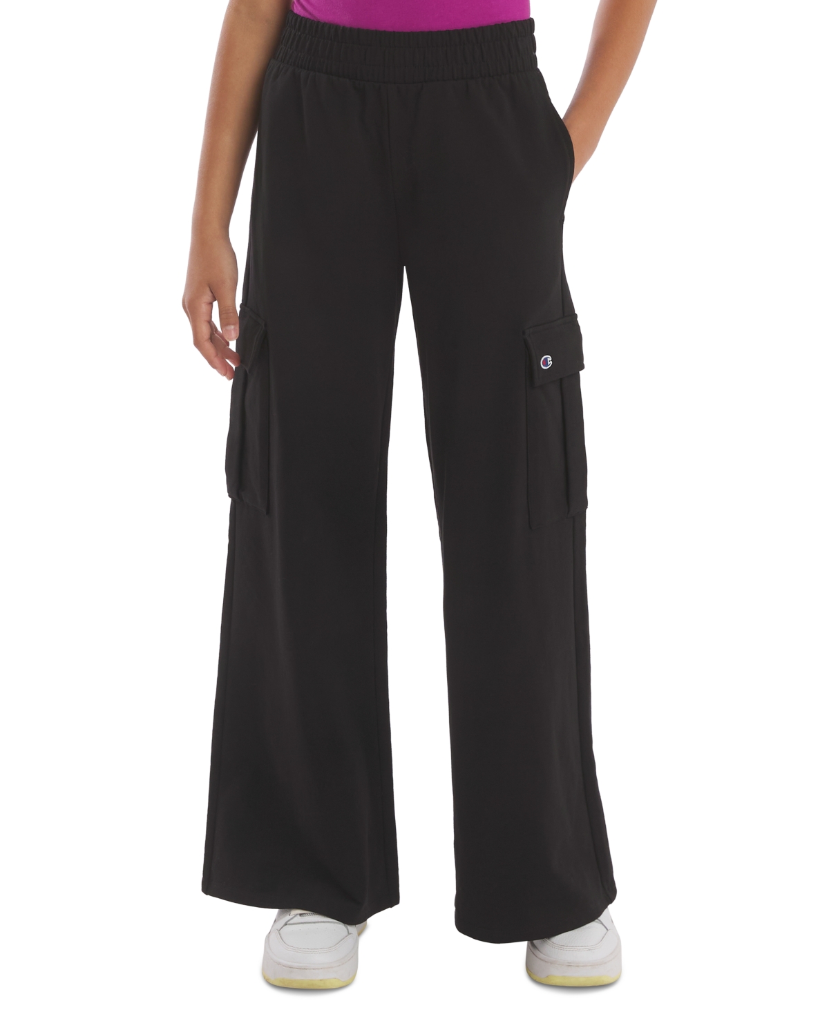 Click here for Champion Girls 7-16 French Terry Cargo Pants - Bla... prices