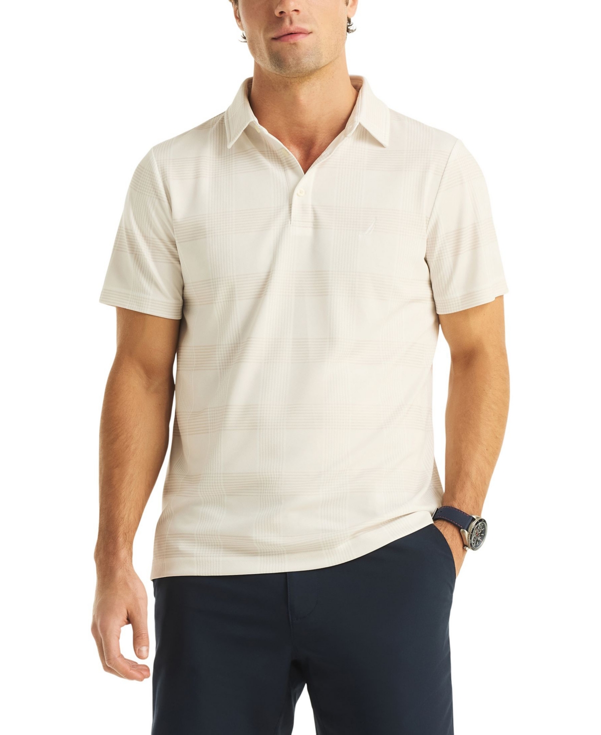 Click here for Nautica Mens Plaid Golf Classic-Fit Polo Shirt - S... prices