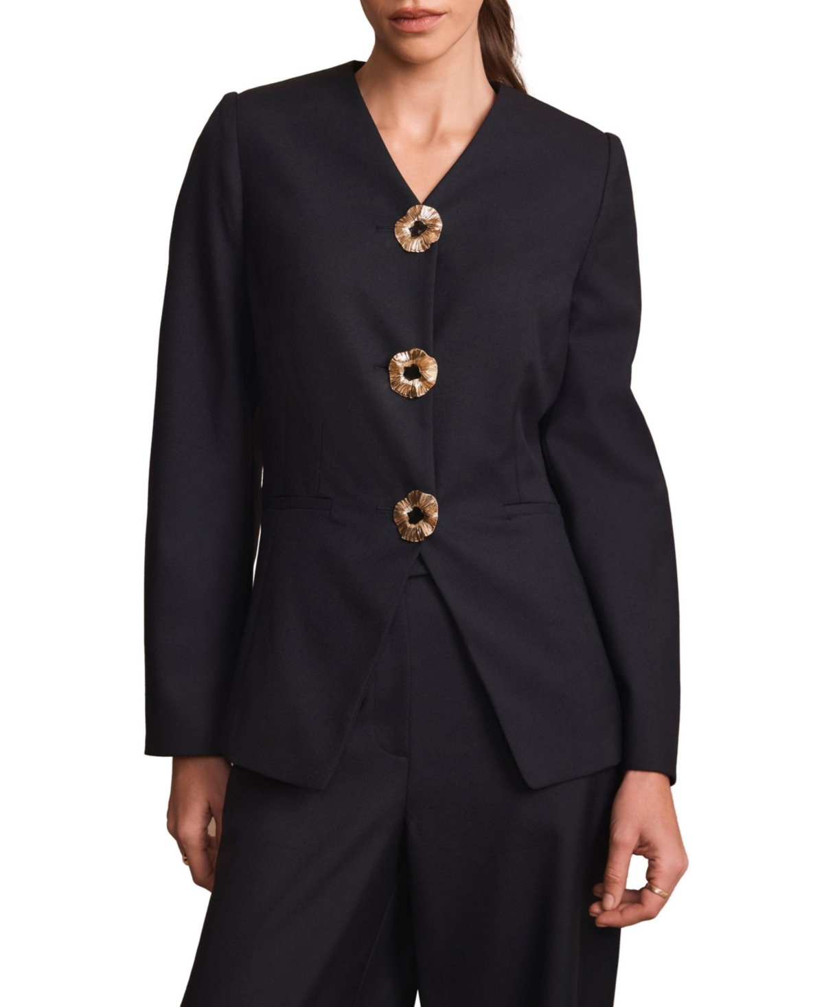 Click here for Mint Velvet Womens Wool Blend Sculpted Jacket - Bl... prices