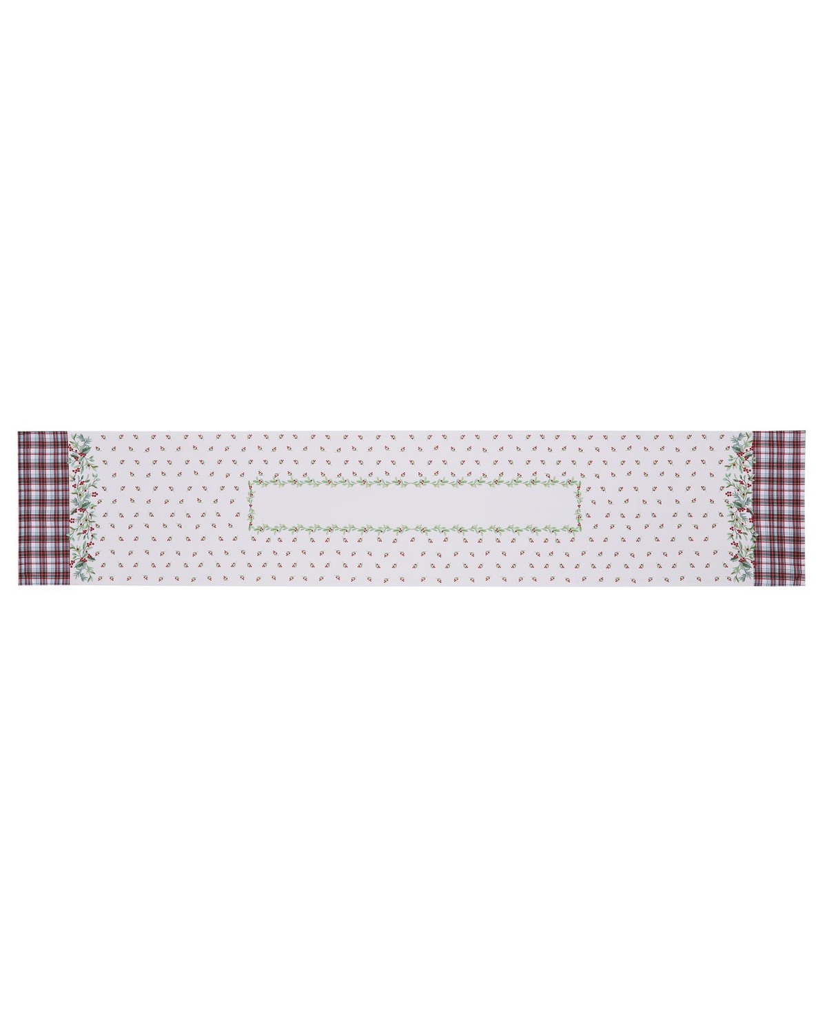 Click here for Avanti Holly Plaid Runner  14 x 72 - White prices