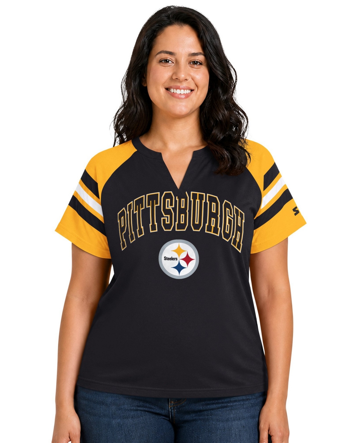Click here for Starter Plus Size Pittsburgh Steelers Game On Notc... prices