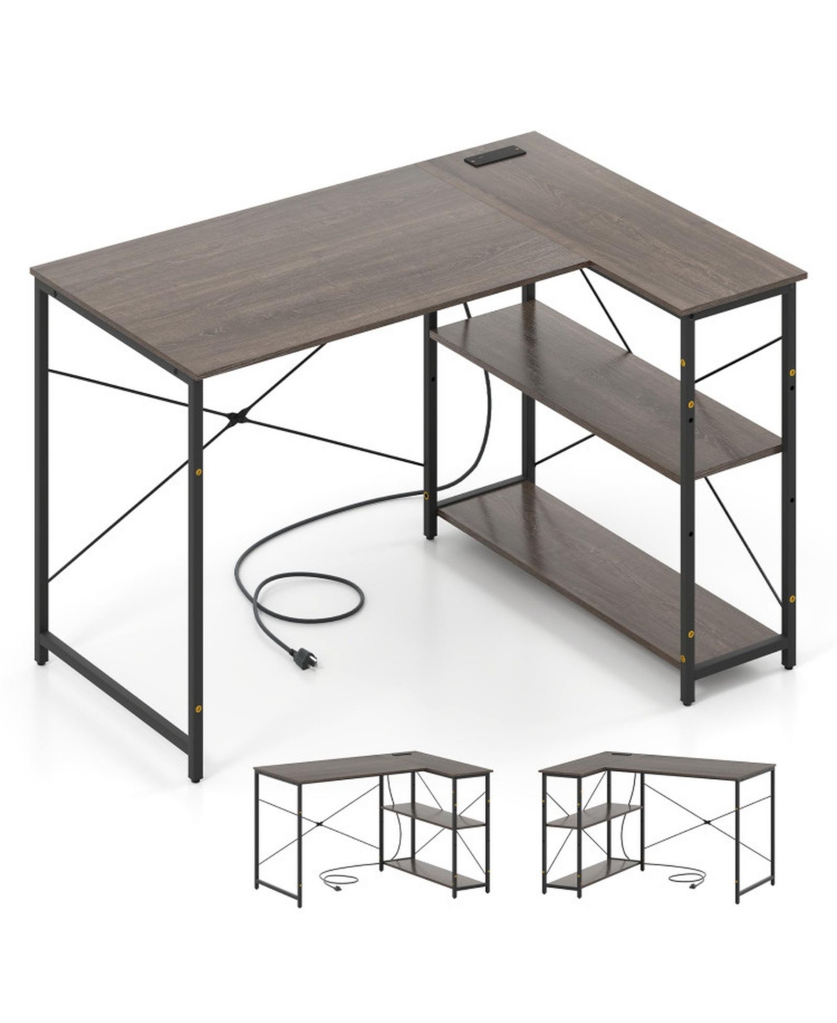 Click here for Sugift 47-Inch L-Shaped Reversible Corner Desk wit... prices