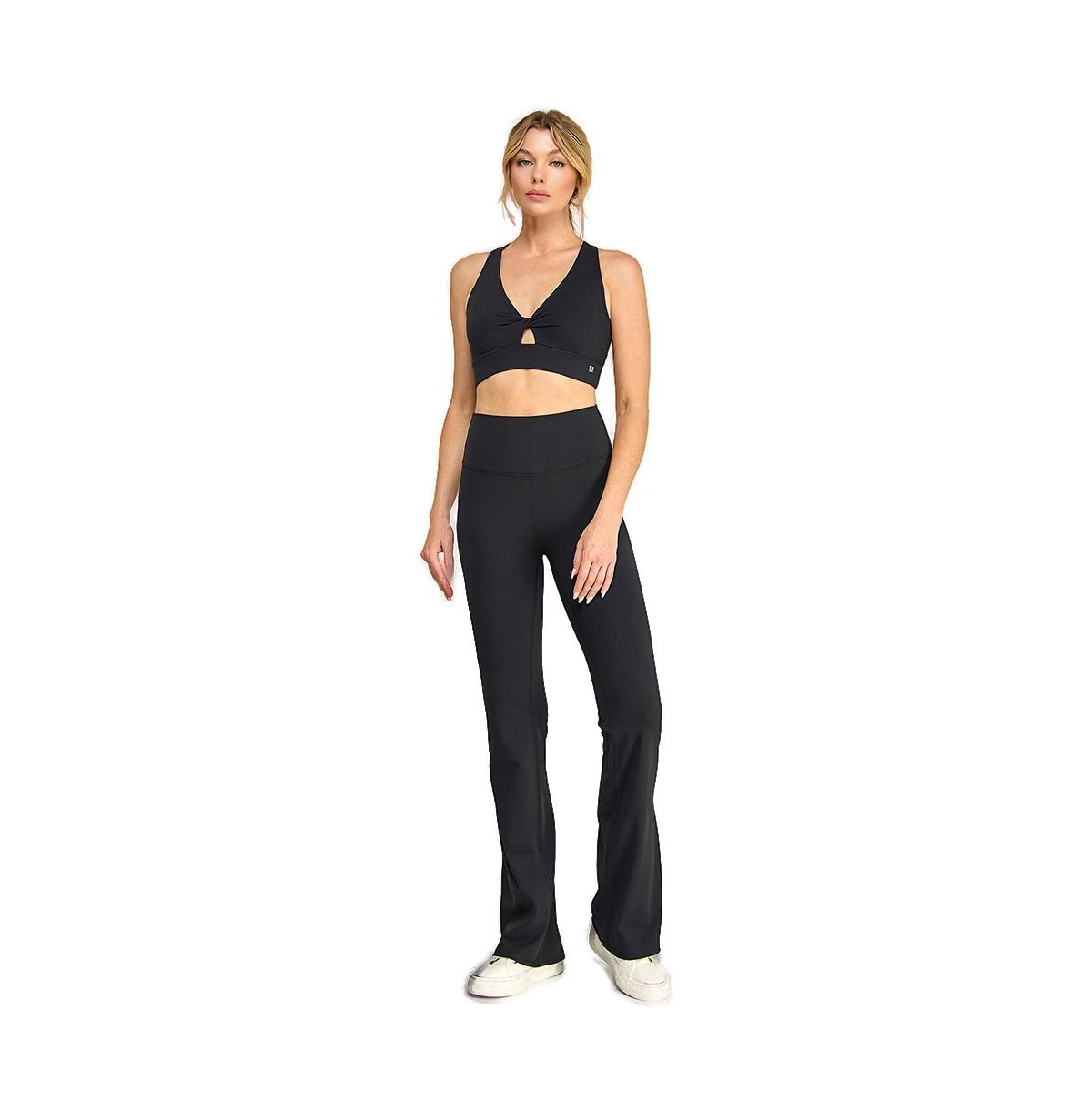 Click here for Badgley Mischka Womens High-Waist Flare Leggings -... prices