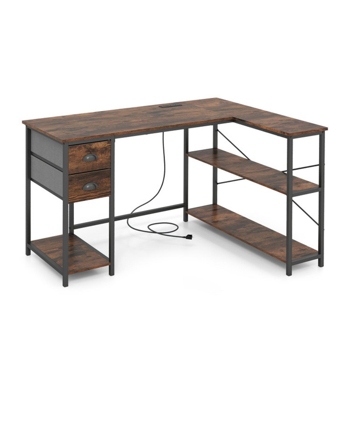 Click here for Sugift L-Shaped Corner Computer Desk with Charging... prices
