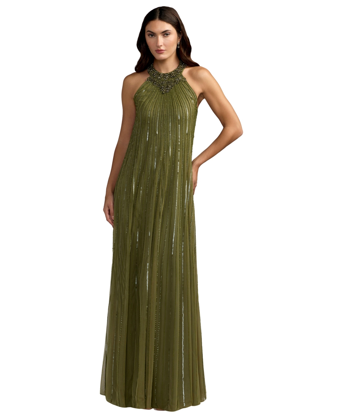 Click here for Mac Duggal Womens Embellished Halter Neck Trapeze... prices