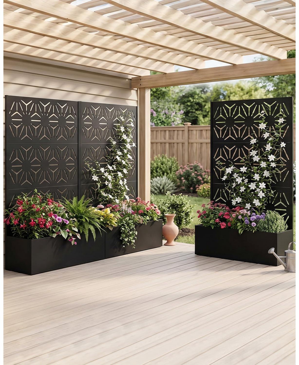 Click here for 44 x 71 x 16 in Steel Privacy Screen Planter Box... prices