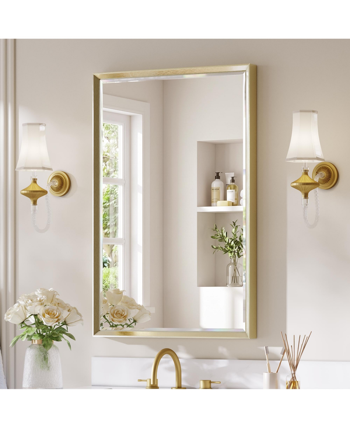 Click here for Sonkuki Bathroom Mirror for Over Sink with Anti-Ru... prices