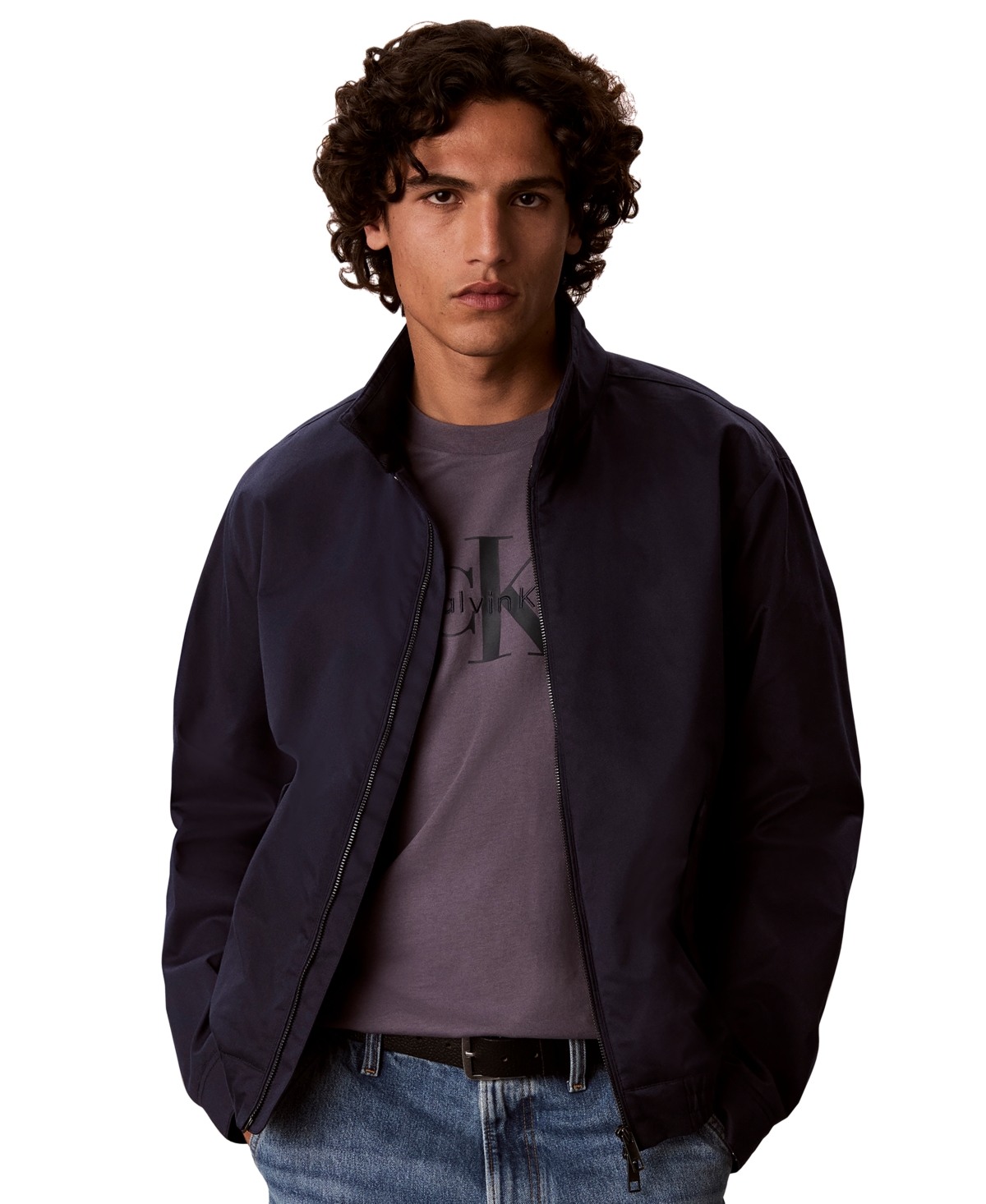 Click here for Calvin Klein Mens Bomber Jacket - Dark Sapphire prices
