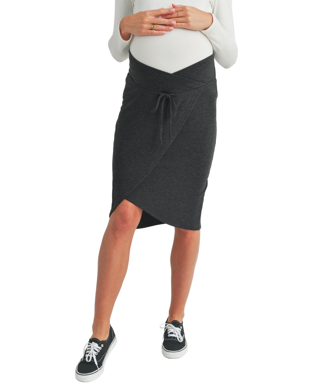 Click here for Hello Miz Maternity Wrap-Front Over-the-Belly Penc... prices