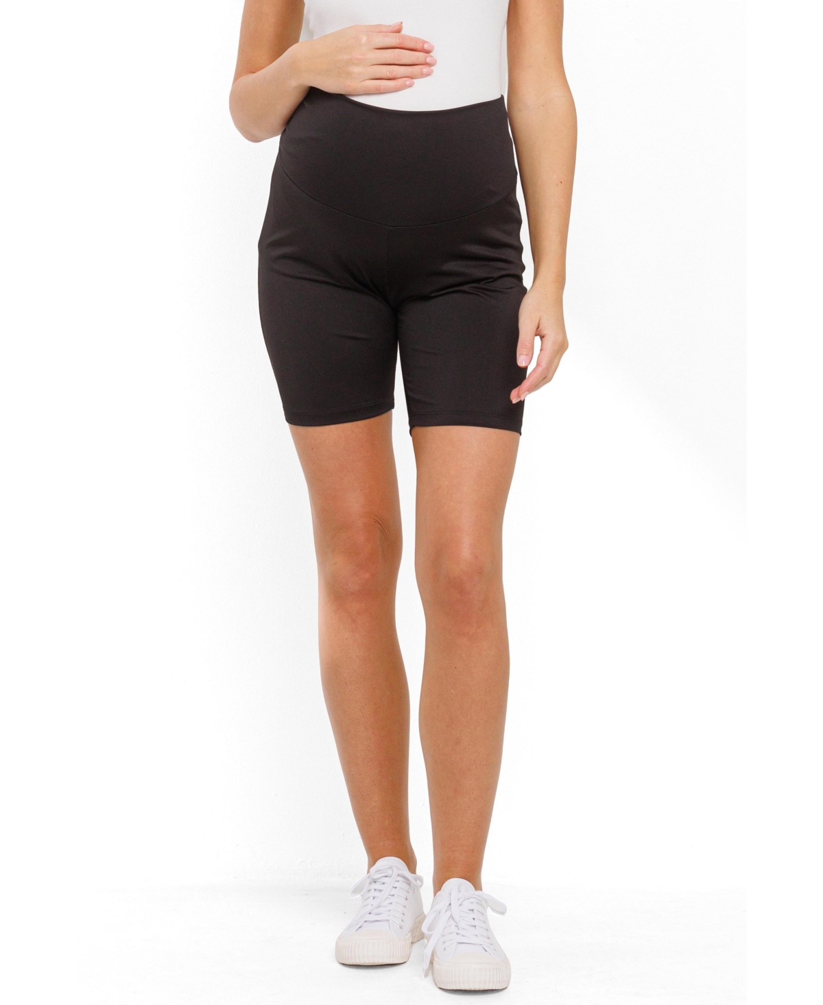 Click here for Hello Miz Maternity High-Waisted Biker Bike Shorts... prices