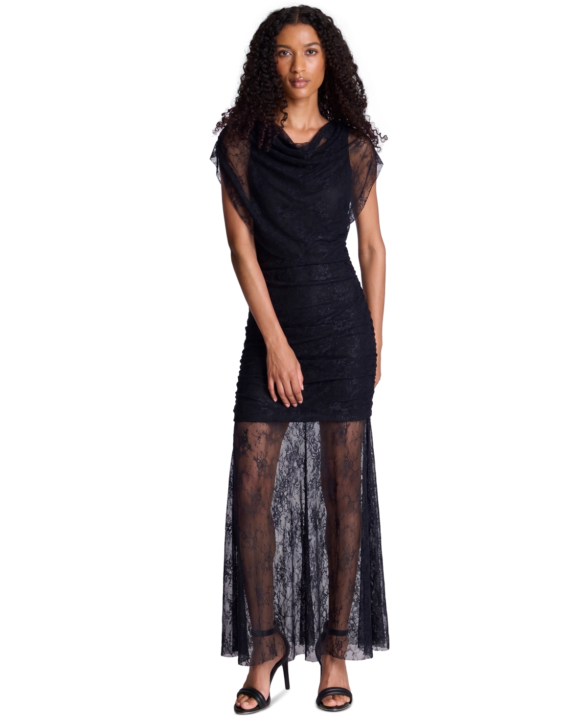 Click here for Kenneth Cole Womens Sheer Overlay Lace Maxi Dress... prices