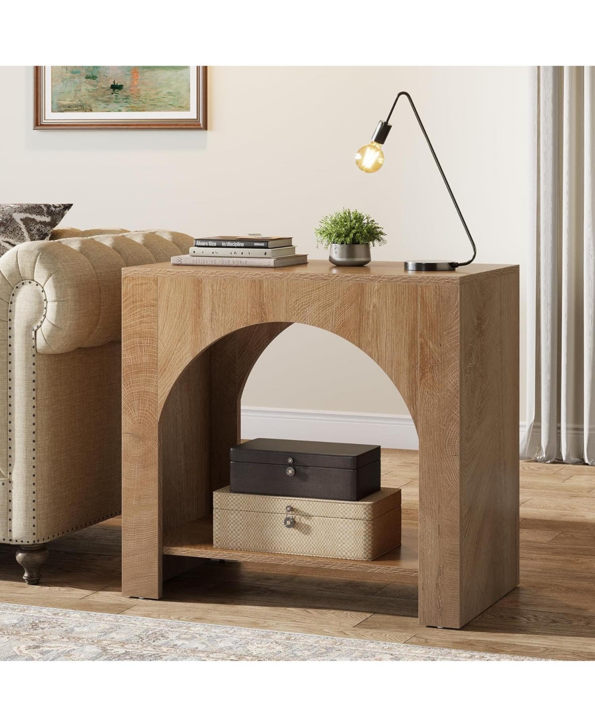 Click here for Tribesigns Farmhouse End Table with Pedestal Base... prices