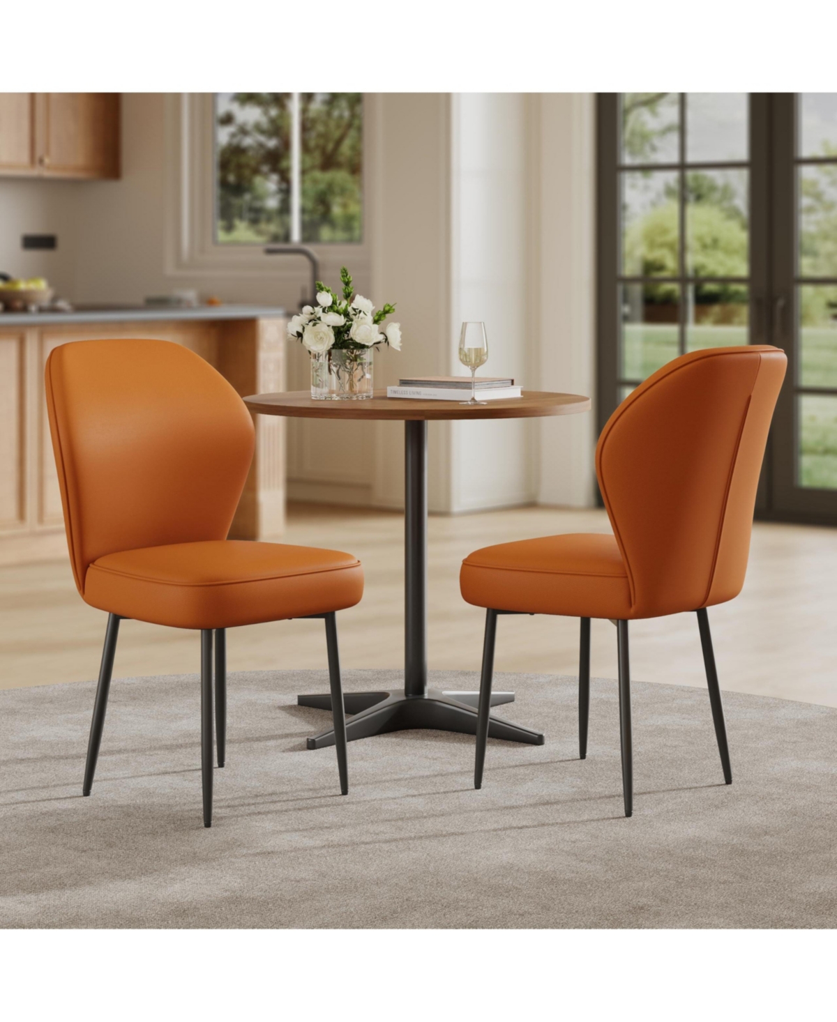Click here for homfan Dining Chairs Set of 2 Pu Leather Upholster... prices