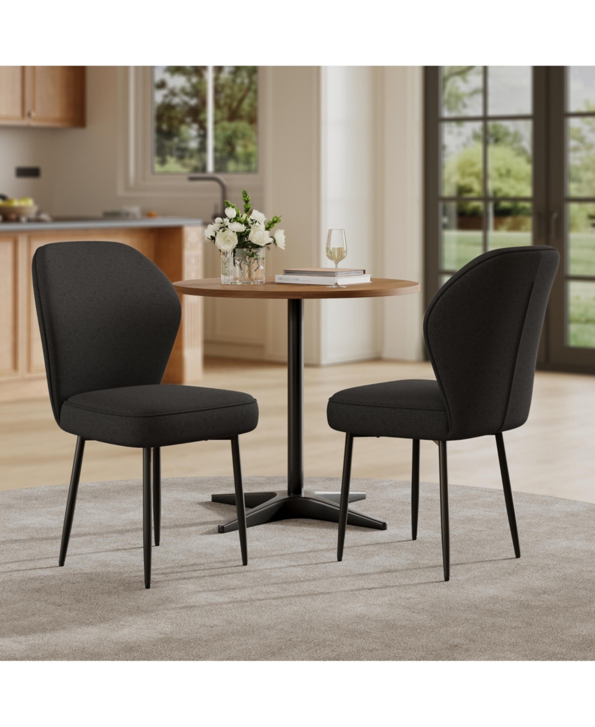 Click here for homfan Dining Chairs Set of 2 Pu Leather Upholster... prices