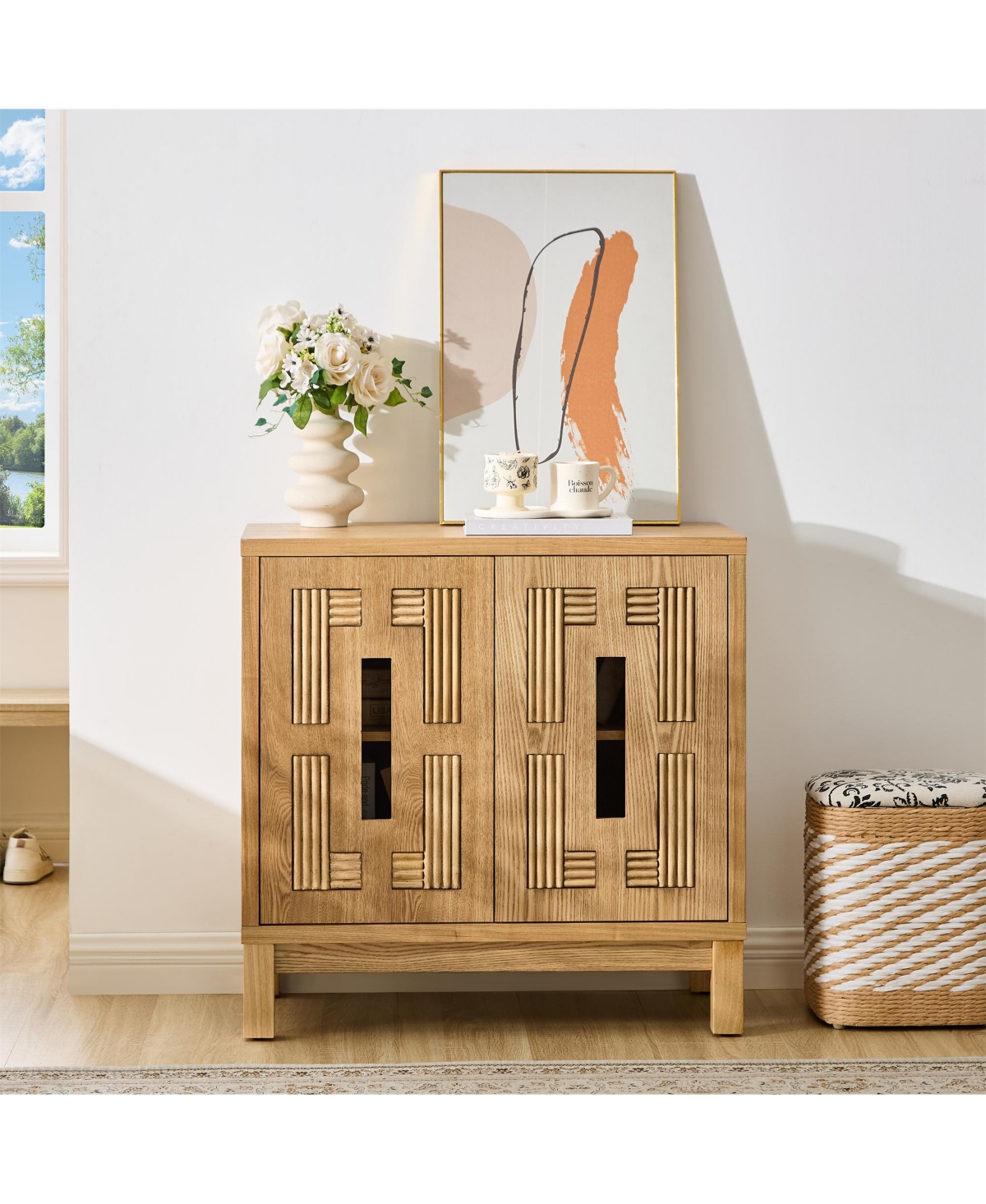 Click here for Clihome 31.5 Modern Sideboard Buffet Cabinet Displ... prices