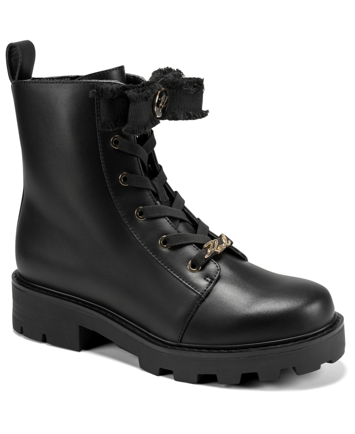 Click here for Karl Lagerfeld Paris Womens Metea Combat Lace-Up B... prices