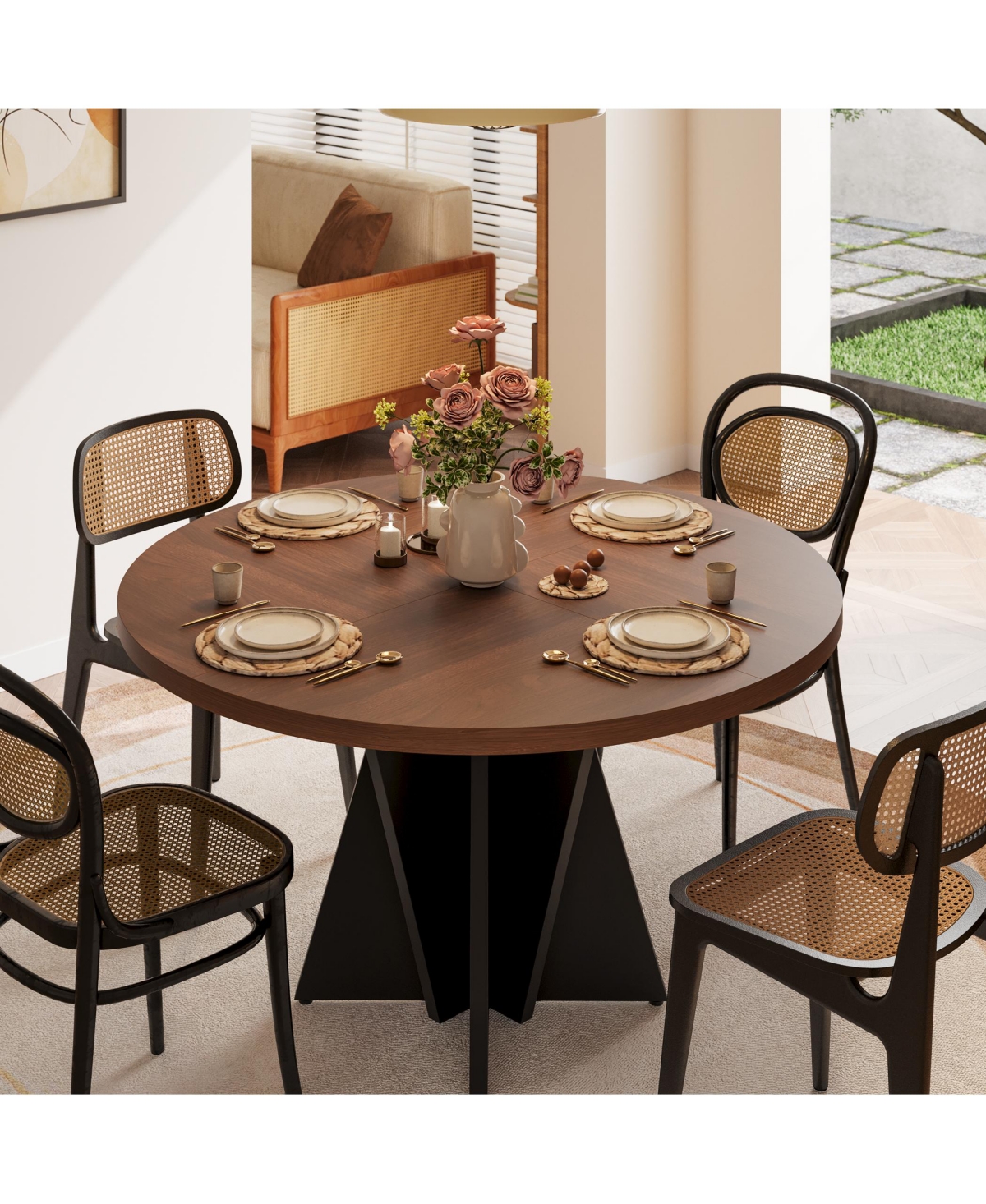 Click here for Hausource Modern Round Dining Table with Thickened... prices