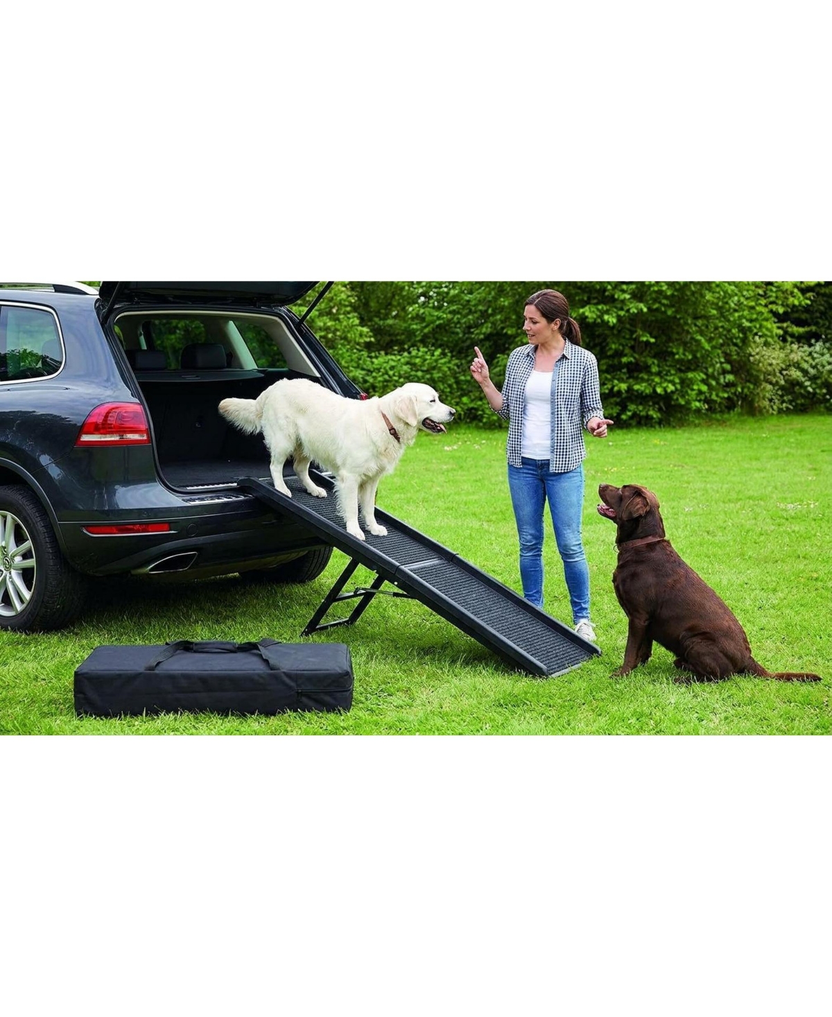 Click here for 63 in Dog Ramp for Car Suv Truck  Foldable Non-Sli... prices