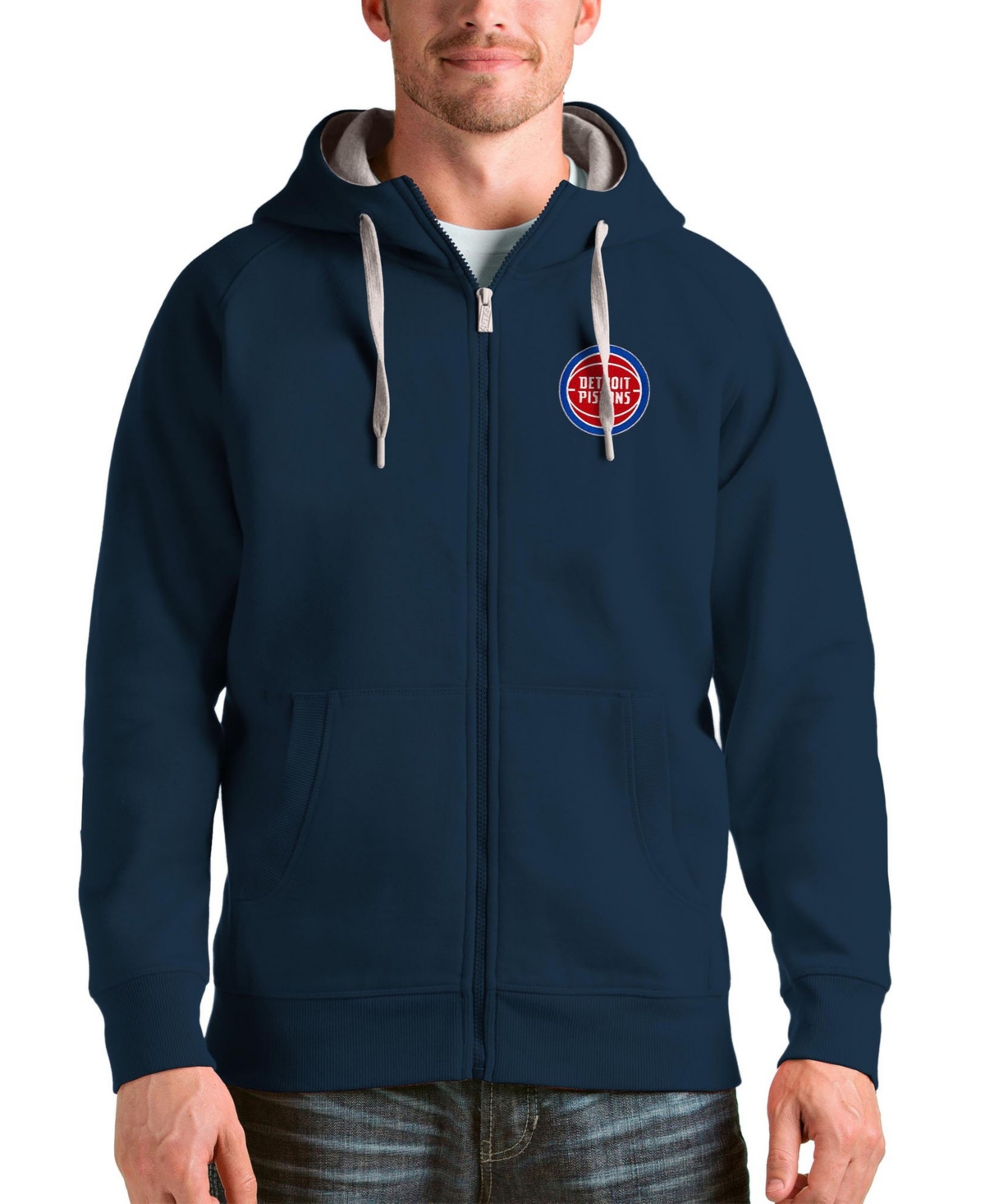 Click here for Antigua Mens Navy Detroit Pistons Logo Victory Ful... prices