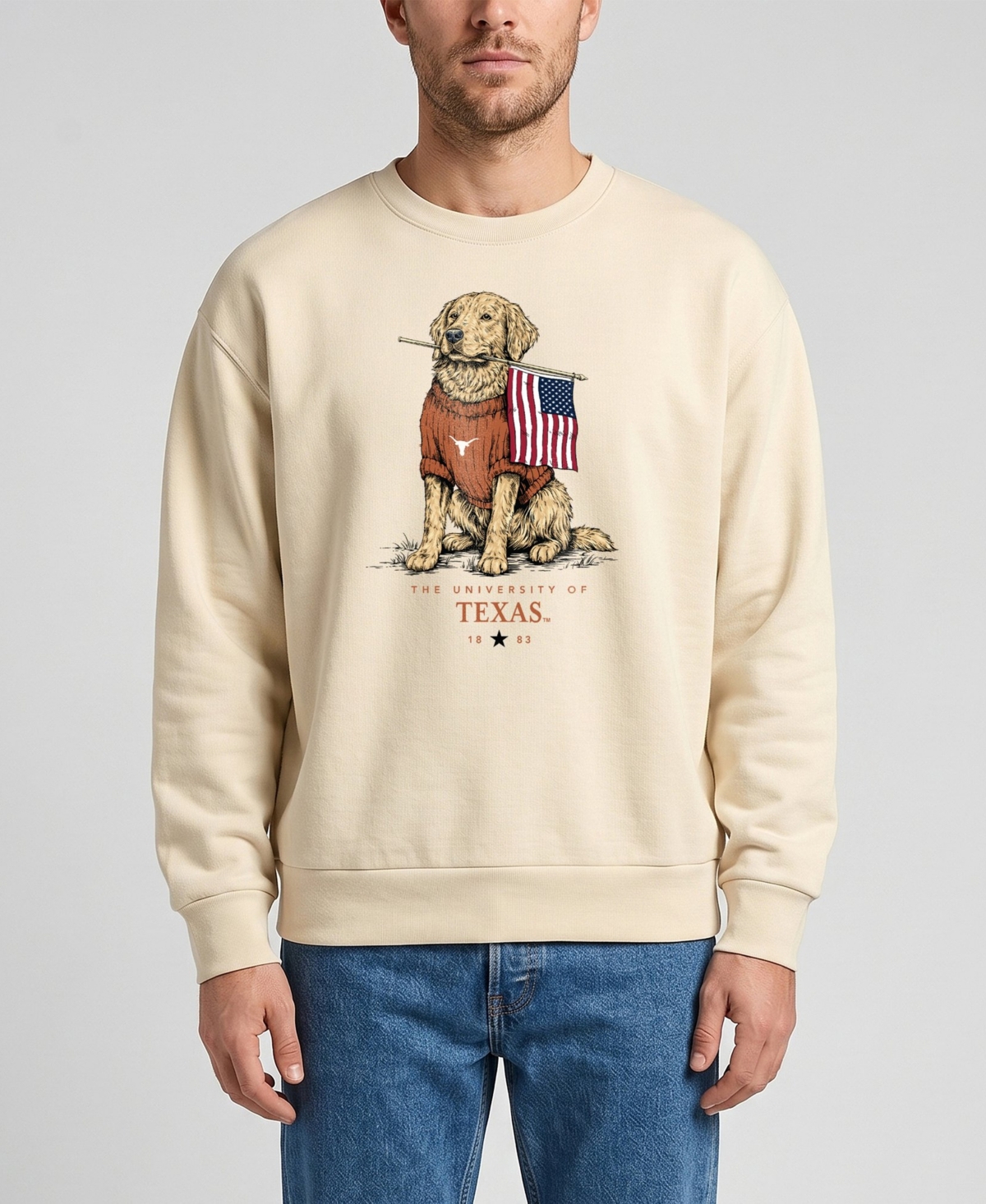 Click here for Uscape Apparel Mens and Womens Cream Texas Longhor... prices