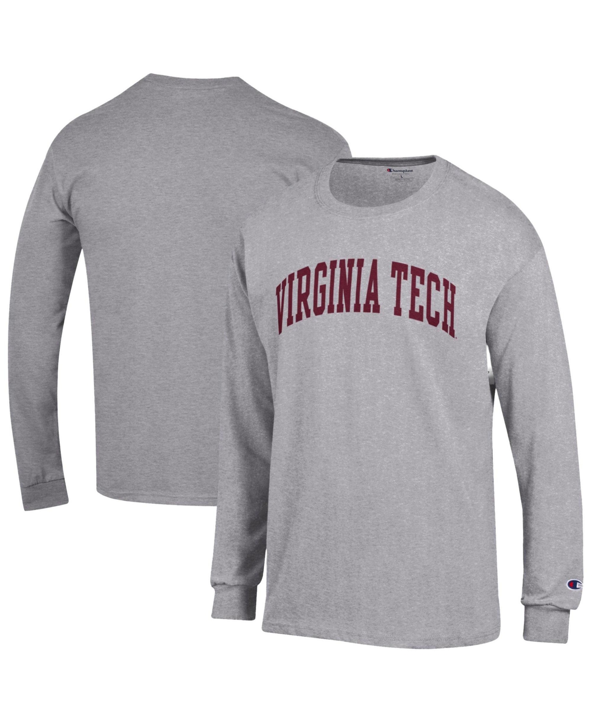 Click here for Champion Mens Heather Gray Virginia Tech Hokies Ba... prices