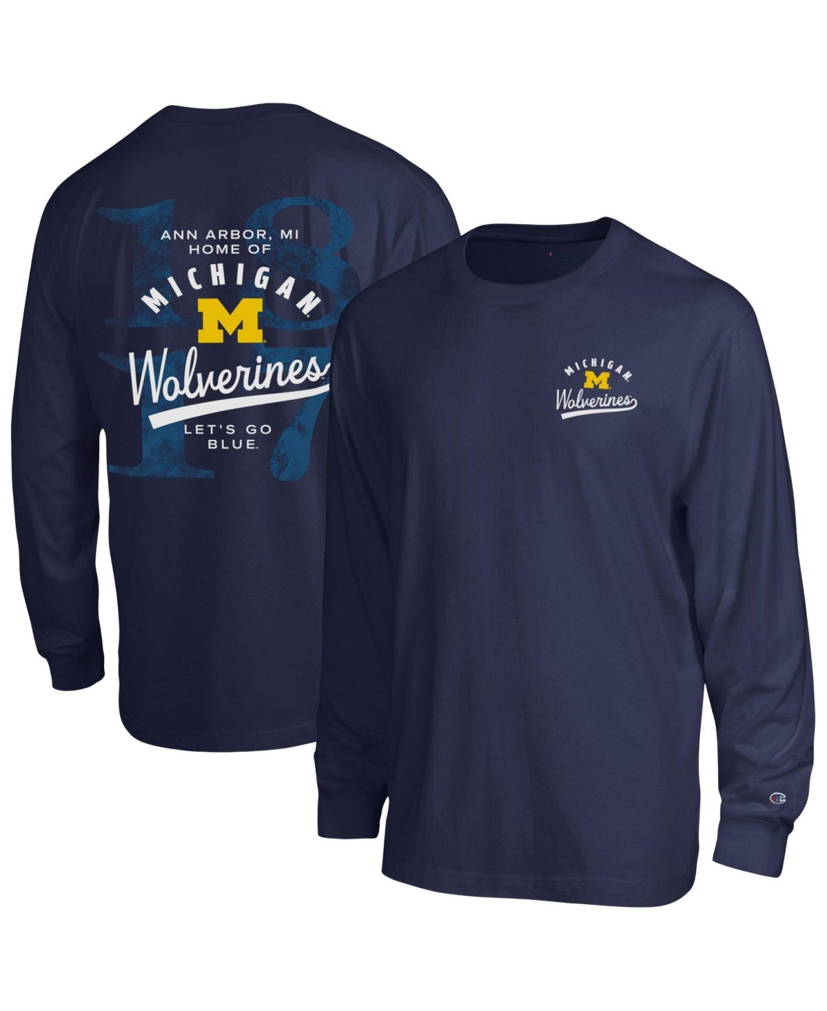 Click here for Champion Mens Navy Michigan Wolverines Laminated A... prices