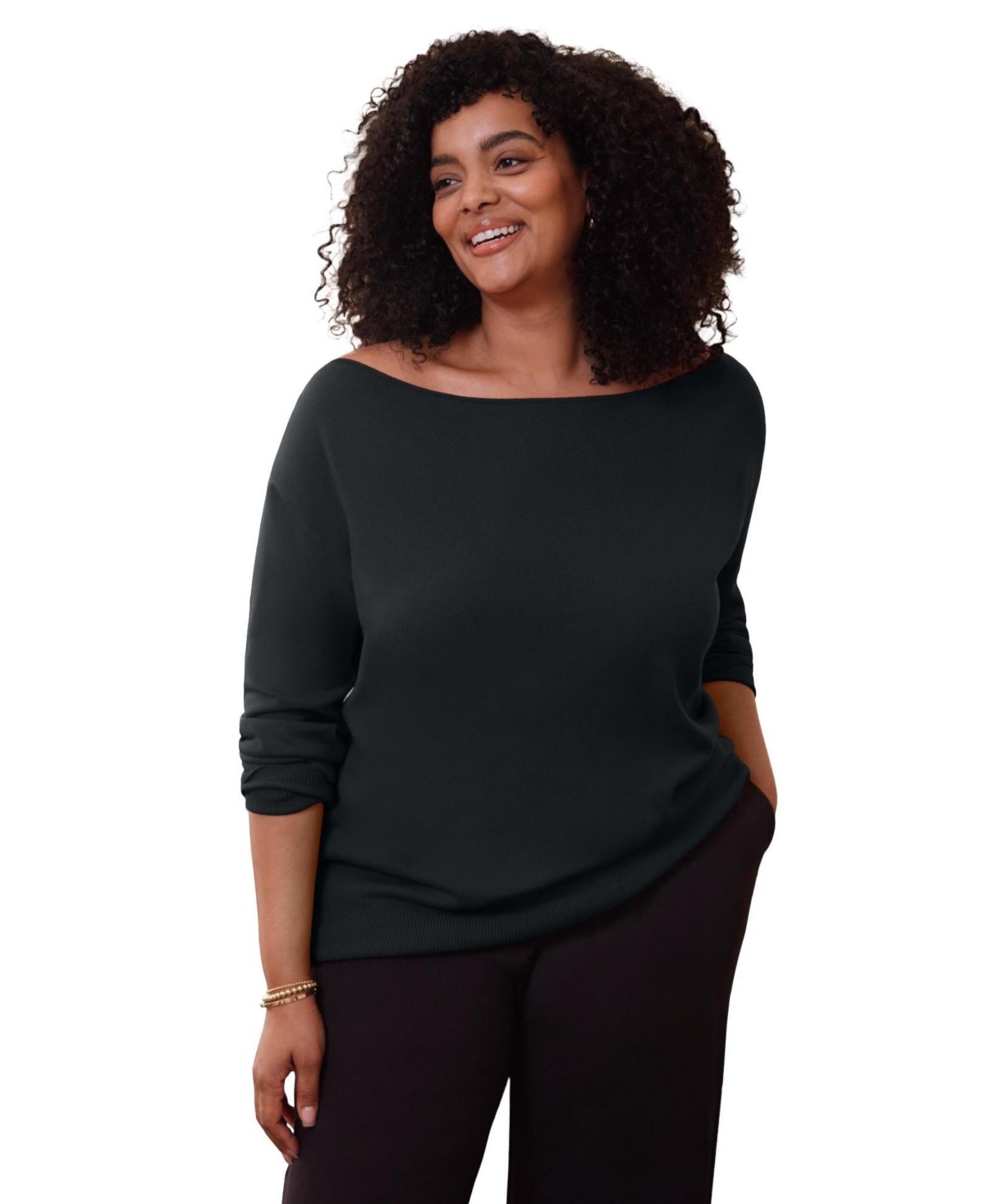 Click here for Avenue Womens Plus Size Convertible Pullover Sweat... prices