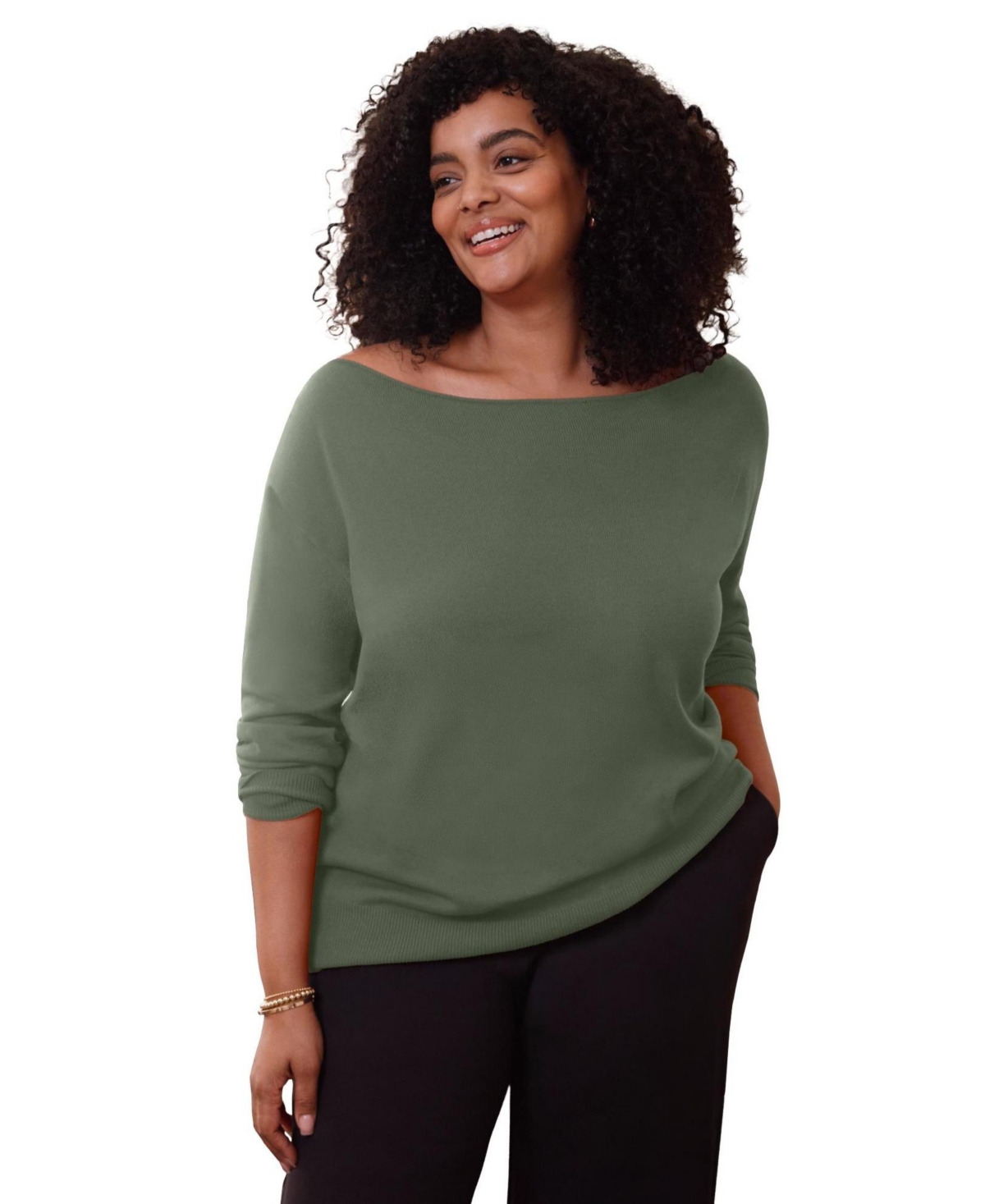 Click here for Avenue Womens Plus Size Convertible Pullover Sweat... prices