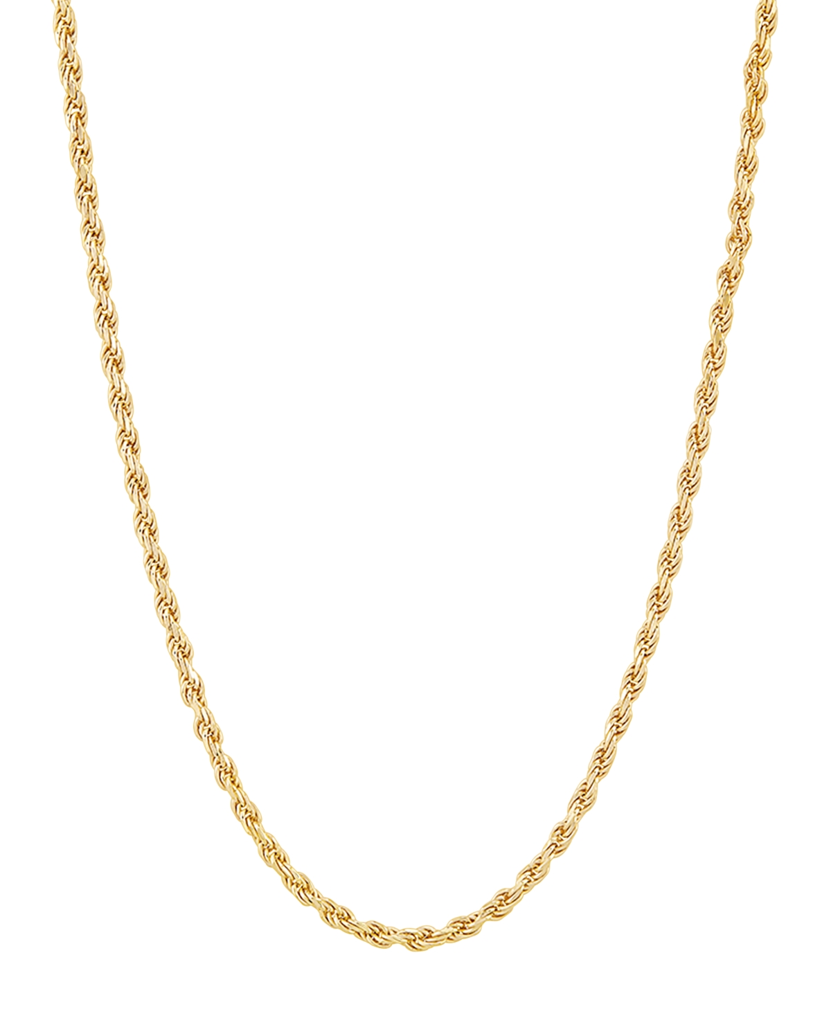 Click here for Italian Silver Solid Rope Chain Necklace in 18k Go... prices