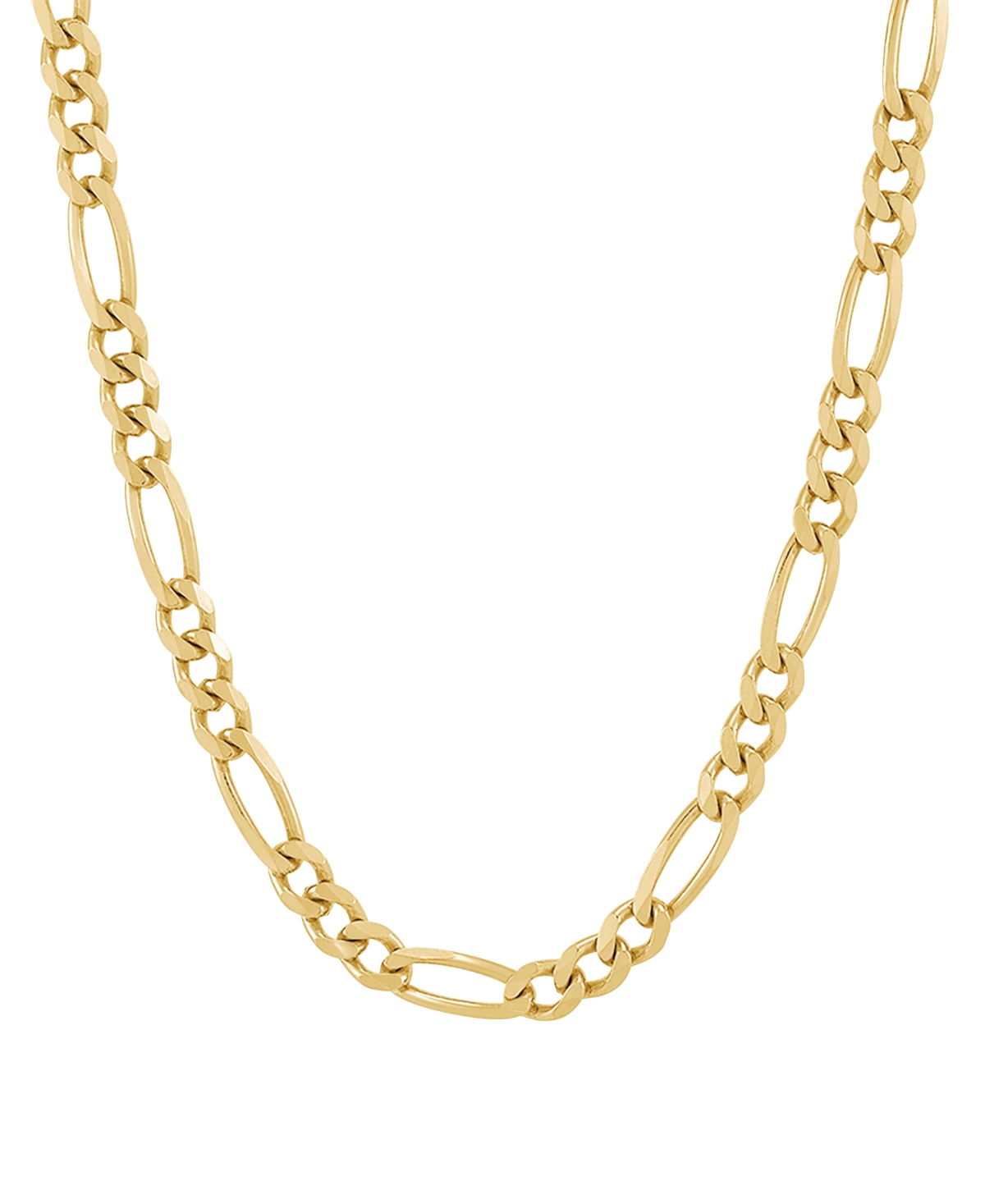 Click here for Italian Silver Solid Figaro Chain Necklace in 18k... prices