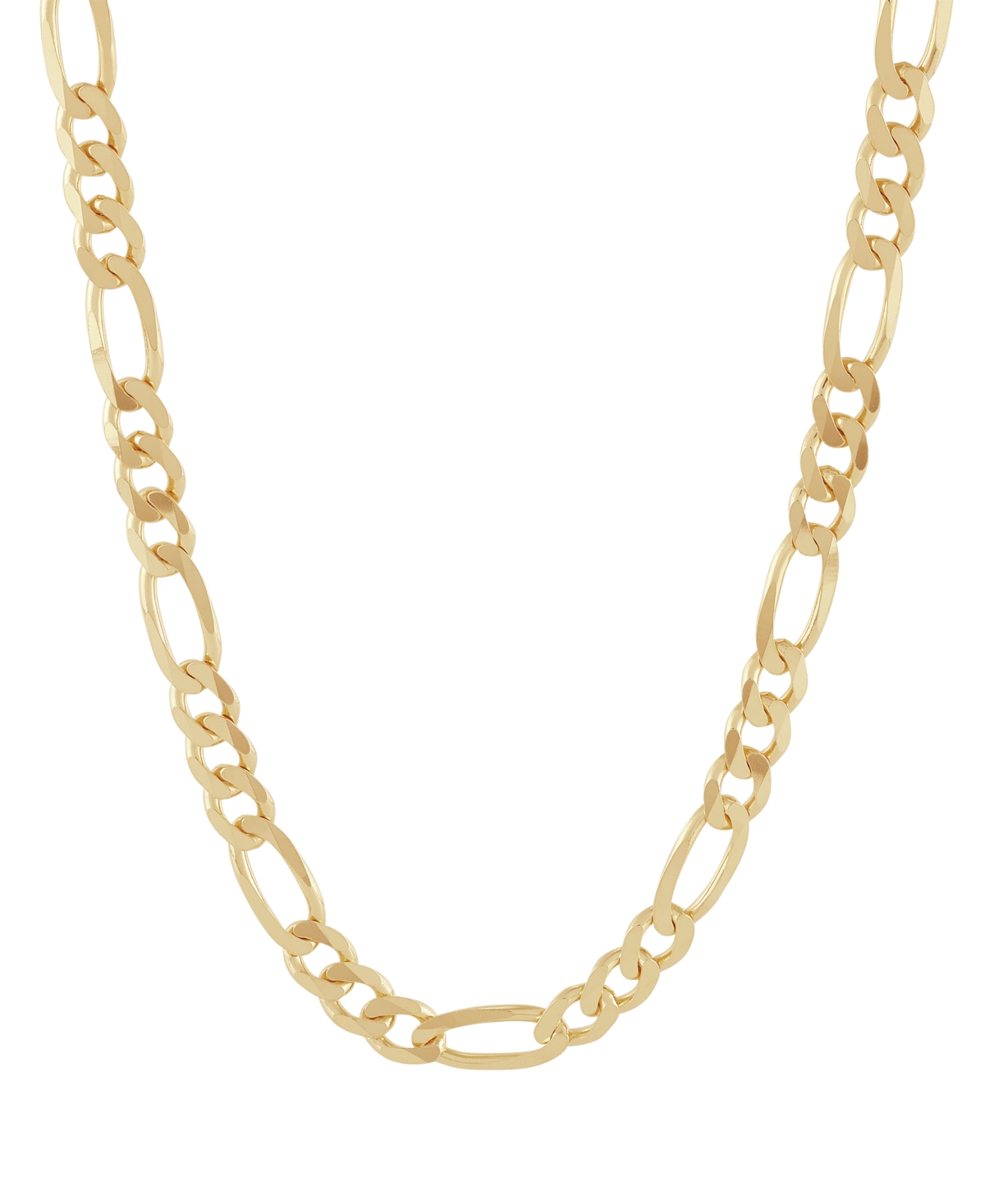 Click here for Italian Silver Solid Figaro Chain Necklace in 18k... prices