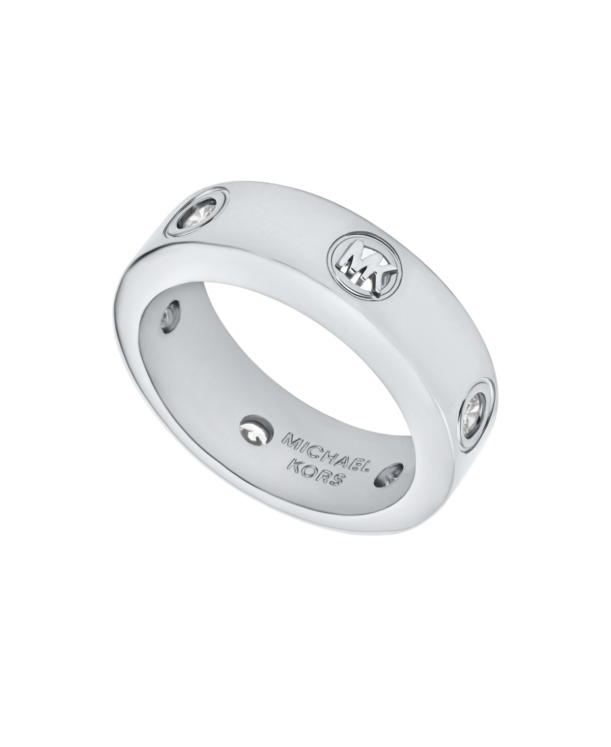 Click here for Michael Michael Kors Stone Station Ring - Silver prices