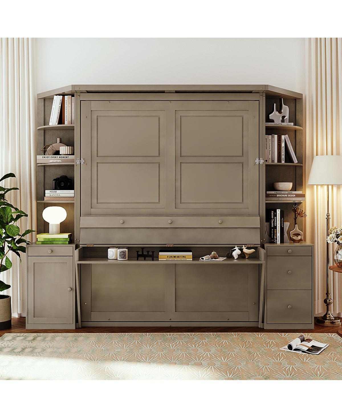 Click here for Streamdale Furniture Queen Murphy Bed with Desk an... prices