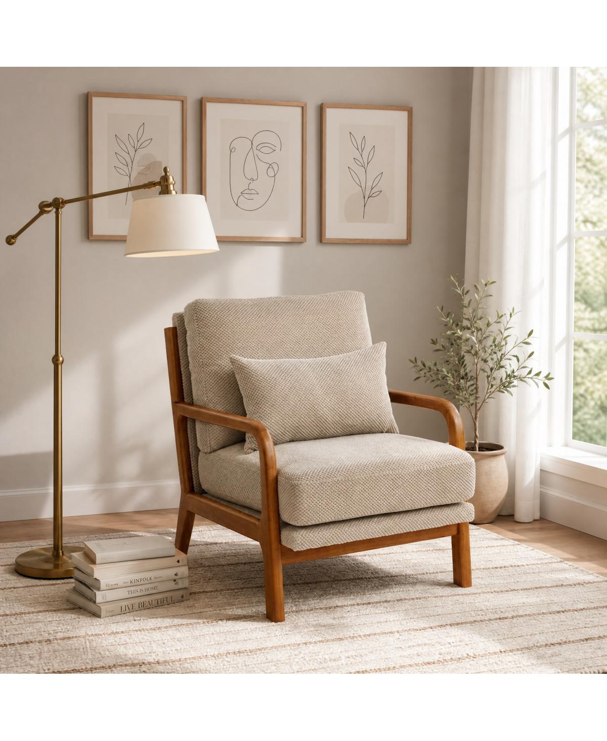 Click here for Streamdale Furniture Modern Solid Wood Accent Chai... prices