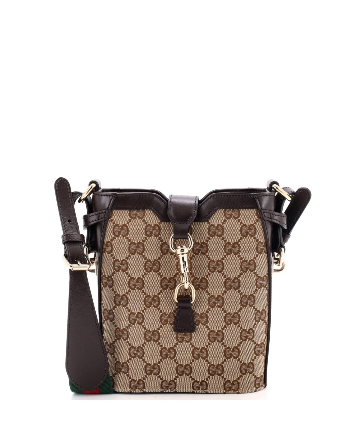 Click here for Pre-Owned Gucci Mini Bucket Bag Gg Canvas with Lea... prices