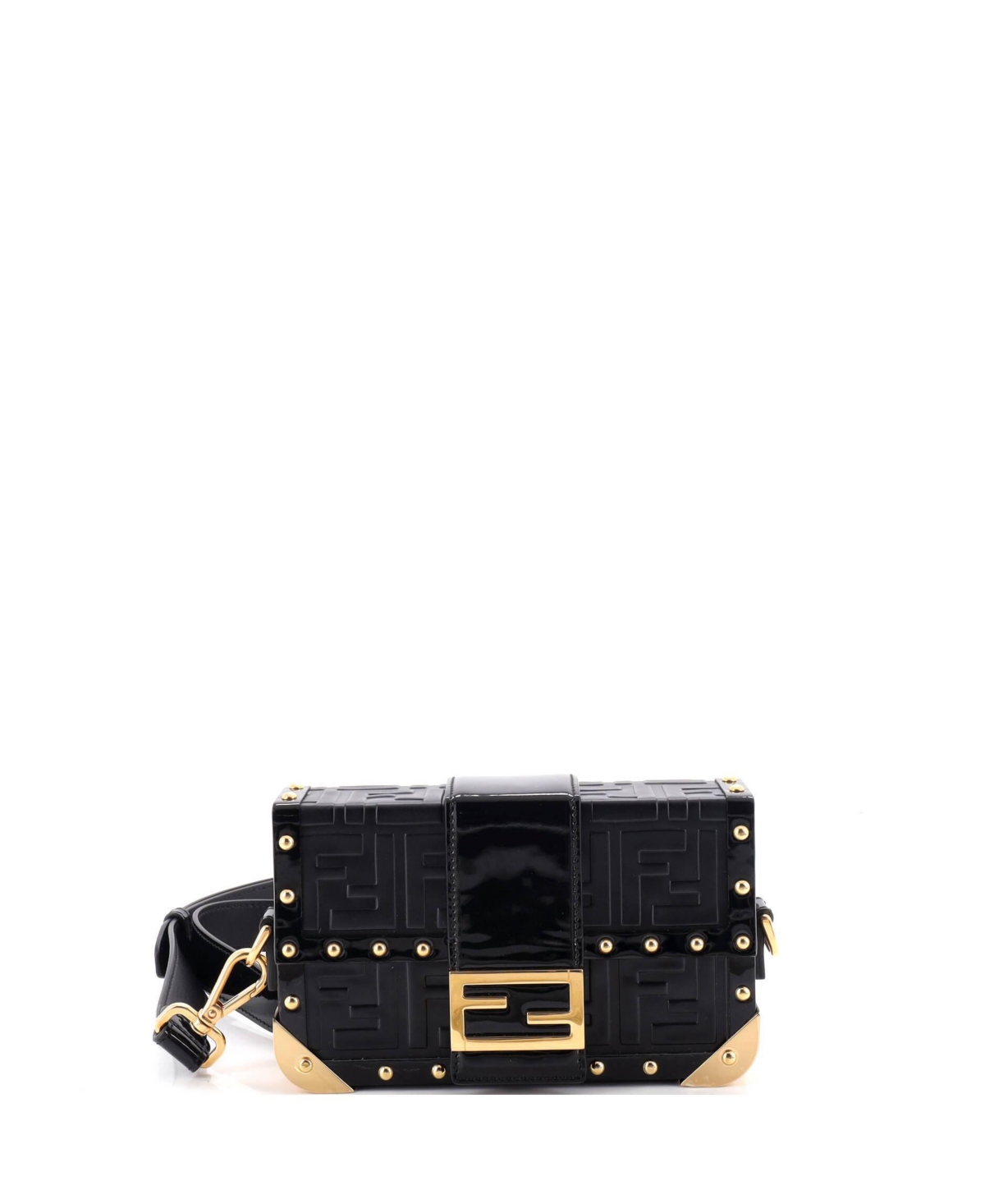 Click here for Pre-Owned Fendi Mini Baguette Trunk Bag Zucca Embo... prices