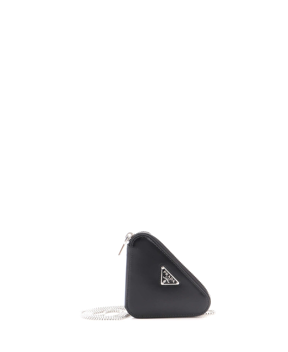Click here for Pre-Owned Prada Mini Triangle Pouch Bag with Chain... prices
