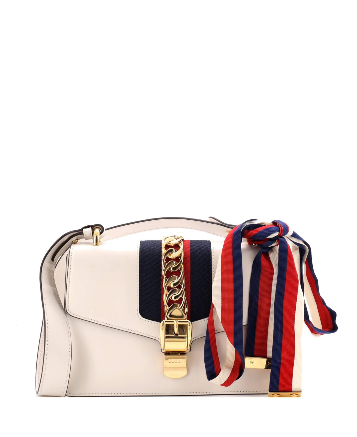 Click here for Pre-Owned Gucci Small Sylvie Shoulder Bag Leather... prices