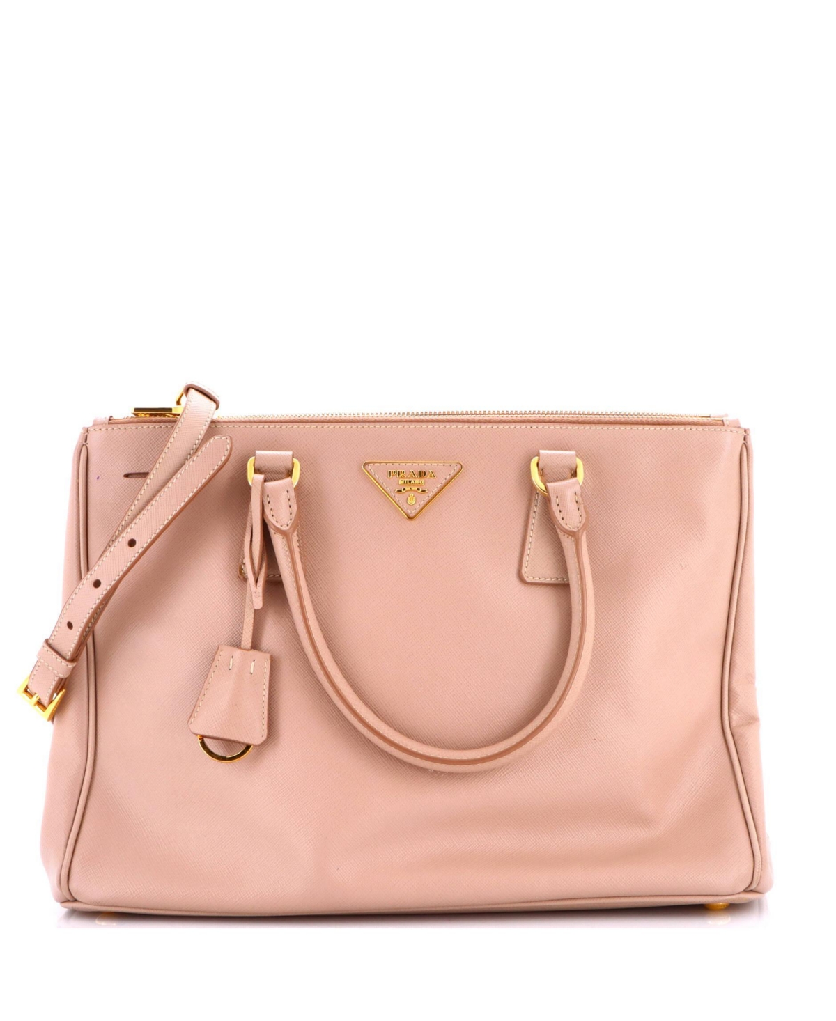 Click here for Pre-Owned Prada Medium Double Zip Lux Tote Saffian... prices