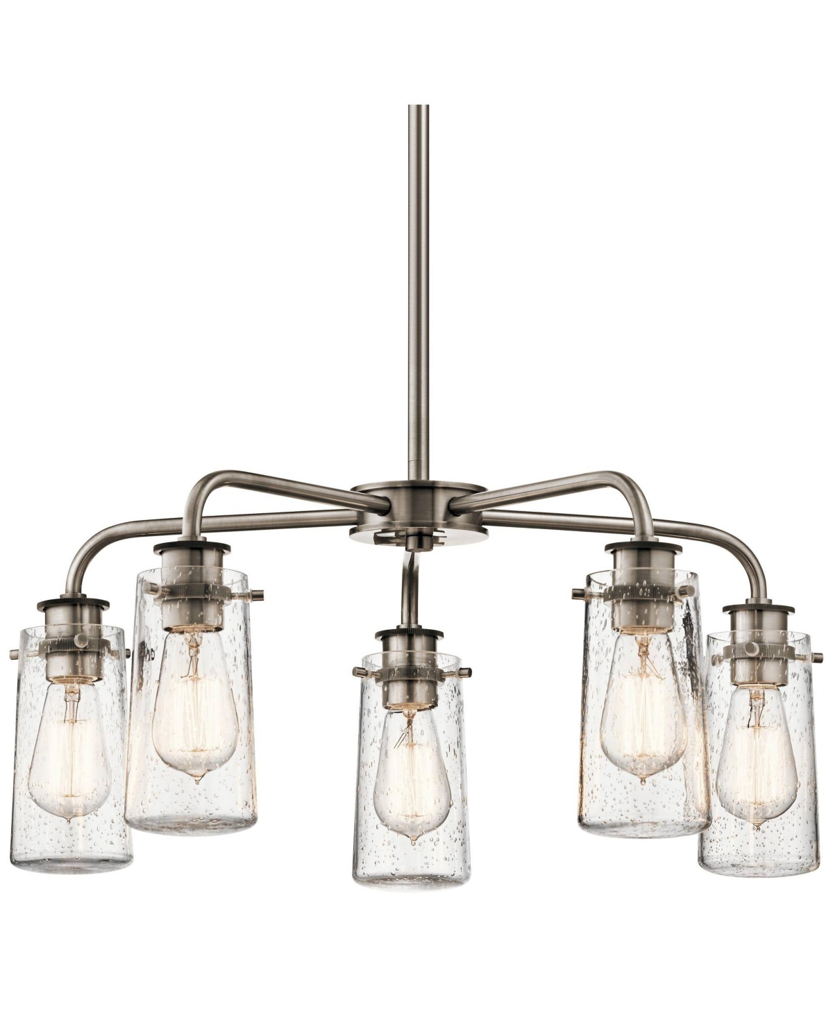Click here for Kichler Braelyn 25 Wide Classic Pewter 5-Light Cha... prices
