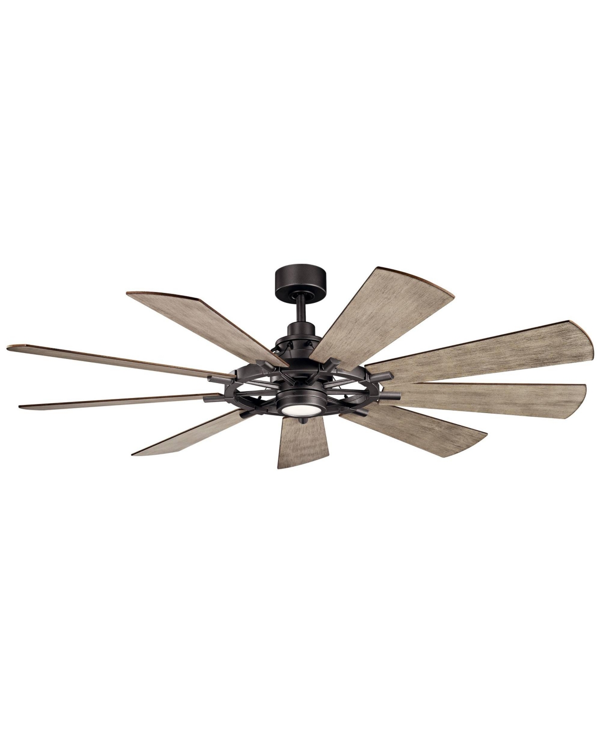 Click here for 65 Kichler Gentry Anvil Iron Led Ceiling Fan - Bla... prices