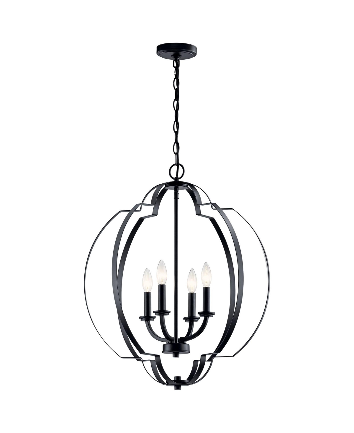 Click here for Kichler Voleta 22 Wide Black 4-Light Foyer Pendant... prices
