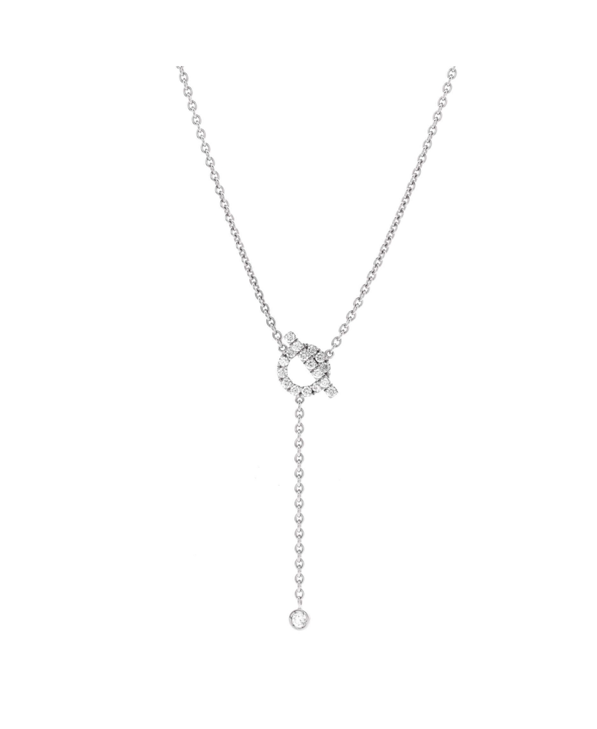 Click here for Pre-Owned Hermes Finesse Lariat Necklace - 18k whi... prices