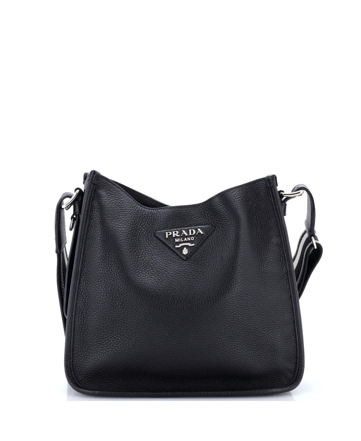 Click here for Pre-Owned Prada Medium Logo Strap Hobo Leather - B... prices