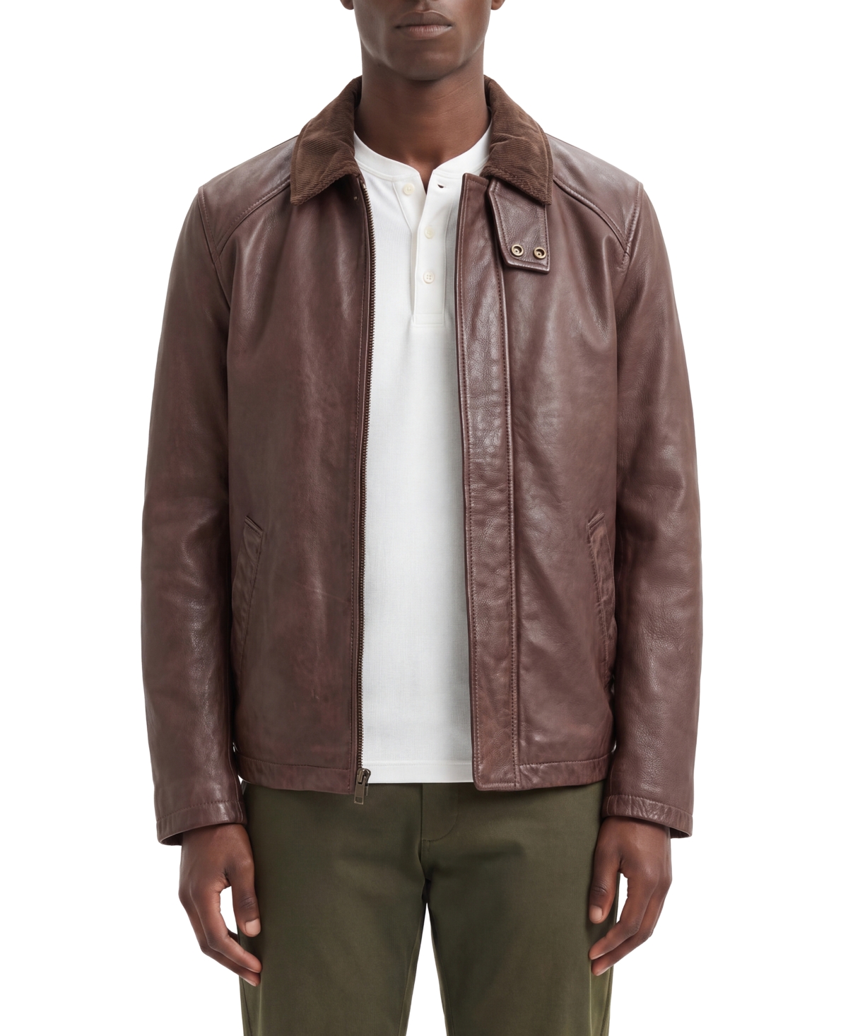 Click here for Bagatelle Mens Leather Stable Regular-Fit Jacket -... prices